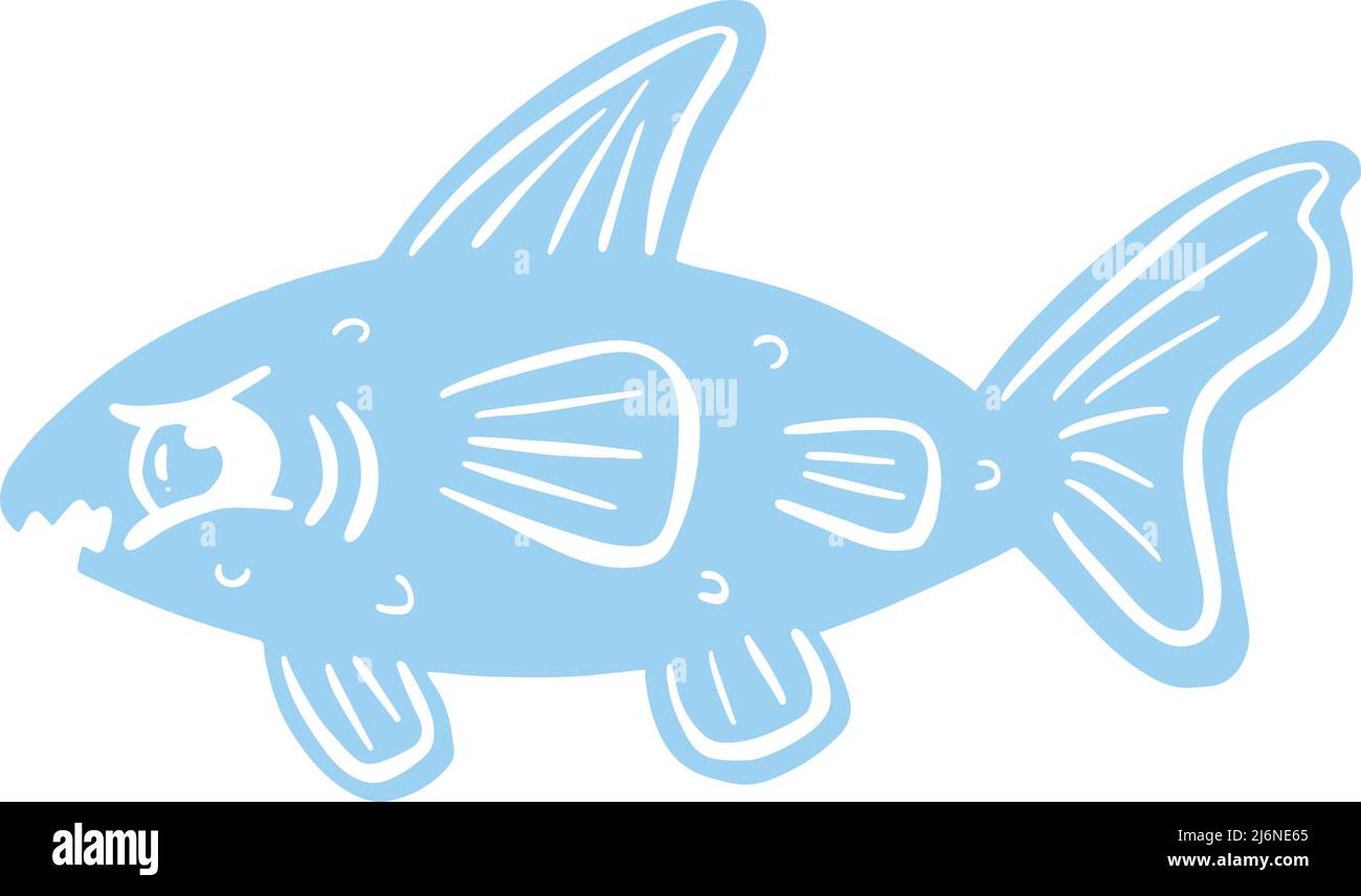 Cartoon Style Fish Goldfish Icon or Logo Idea for Fishing Stock Vector ...
