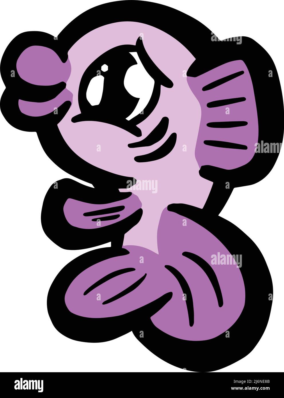 Cartoon Style Fish Goldfish Icon or Logo Idea for Fishing Stock Vector ...