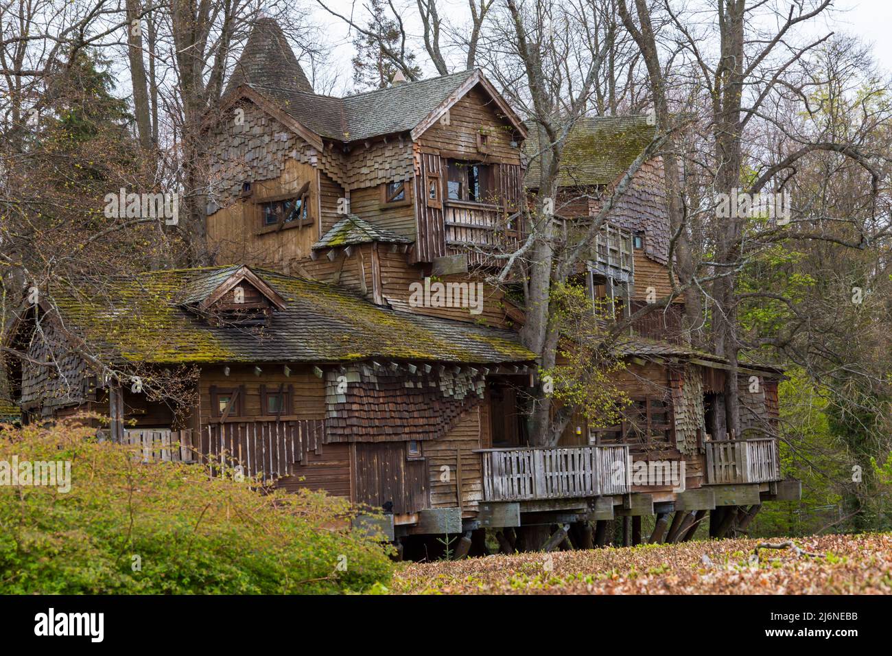 Alnwick Garden Tree House in Alnwick Gardens at Alnwick, Northumberland ...