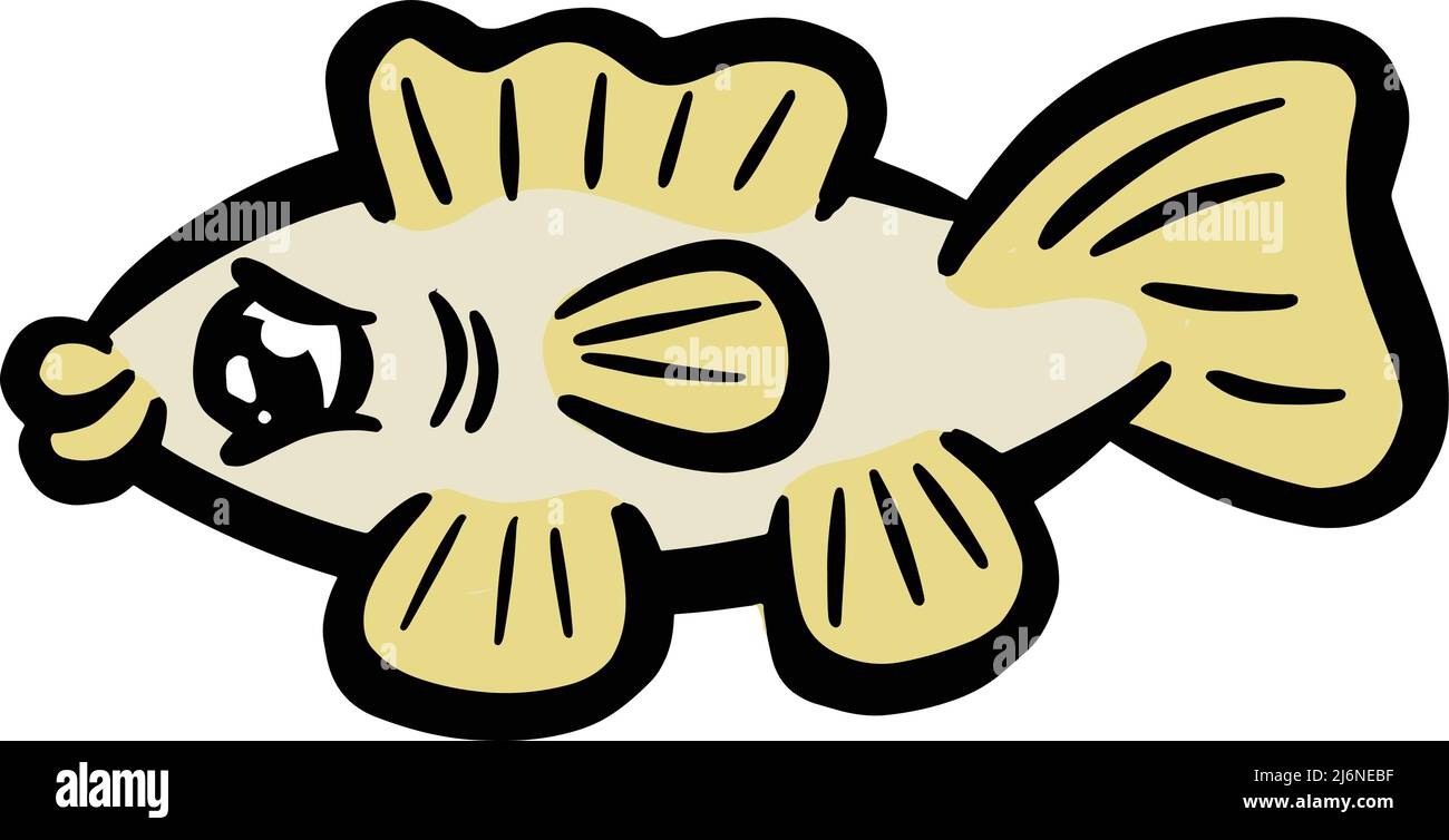 Cartoon Style Fish Goldfish Icon or Logo Idea for Fishing Stock Vector ...