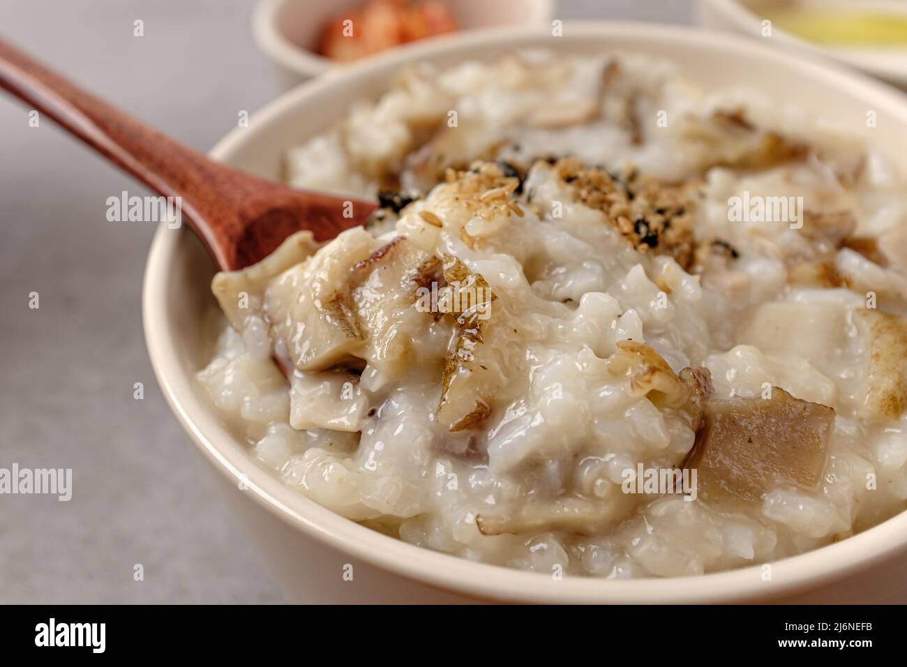 Abalone porridge with abalone made by boiling rice Stock Photo - Alamy
