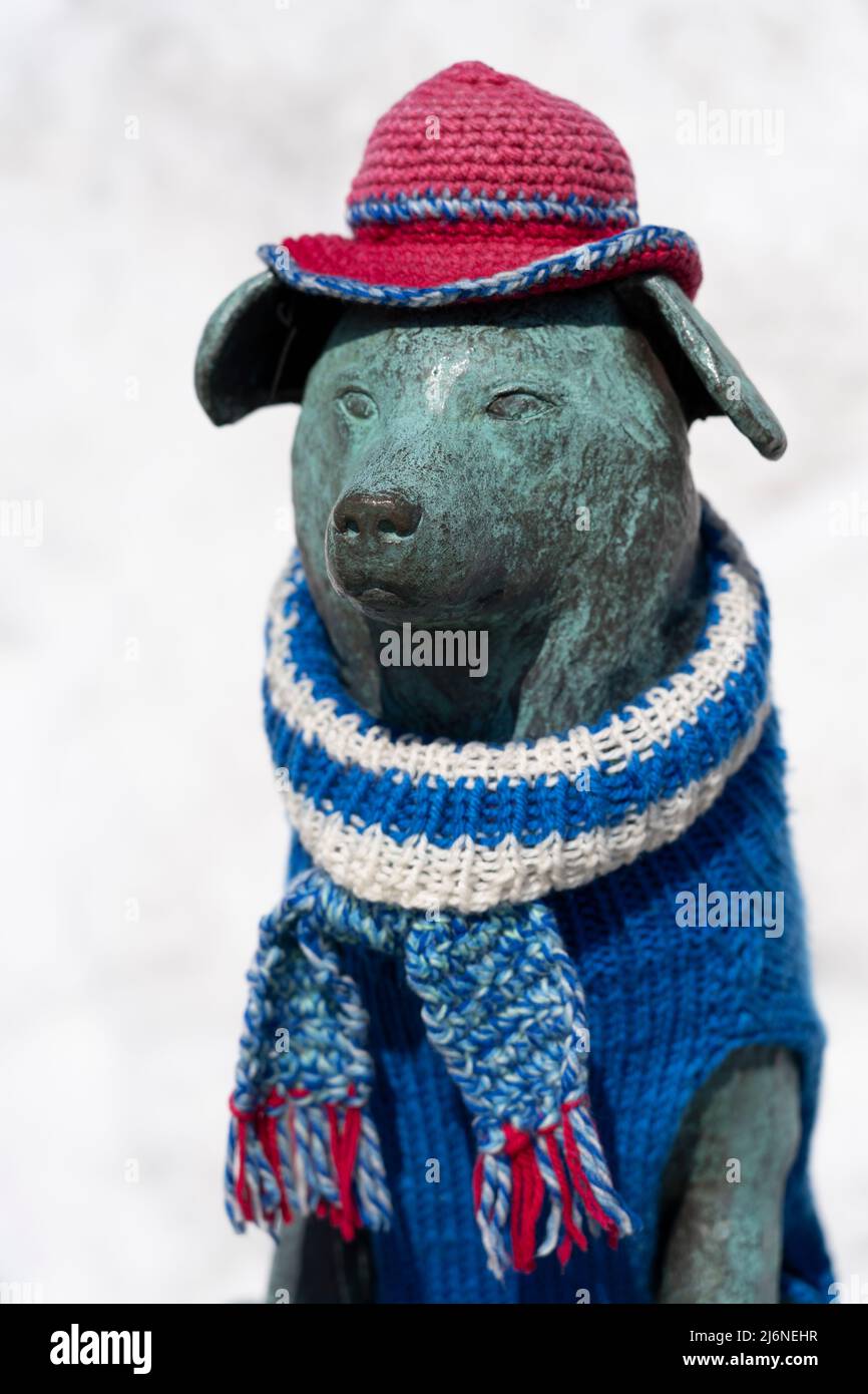 Sculpture of Brave Dog Bunchan - Otaru, Hokkaido, Japan Stock Photo - Alamy
