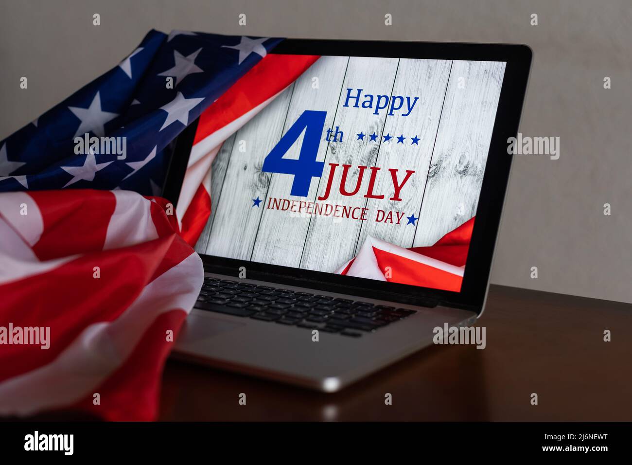 4th of July American Independence Day USA flags decorations with ...