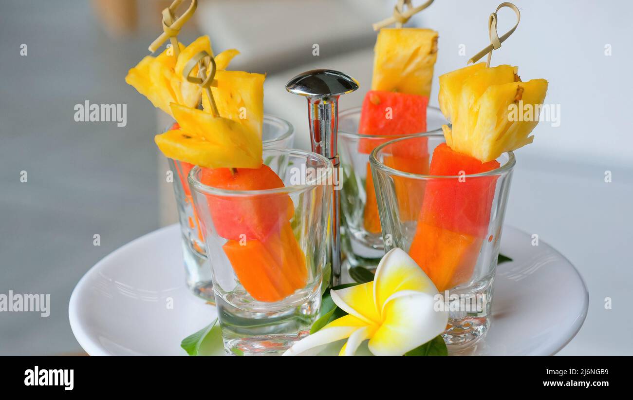 Papaya pineapple watermelon with hi-res stock photography and images ...