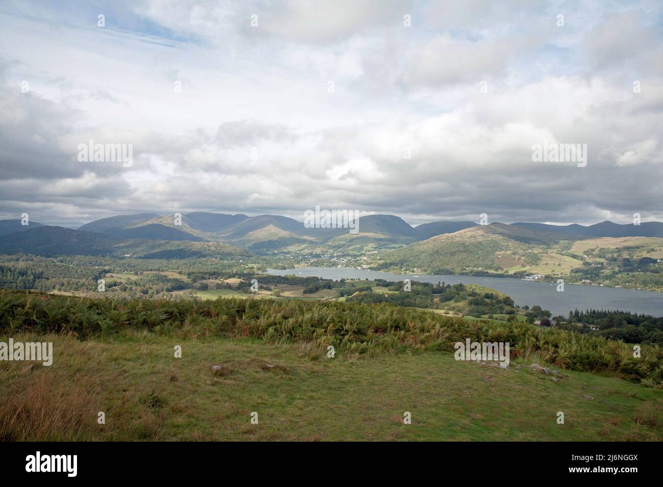 Windermere and surrounding fells viewed from Letterbarrow near ...