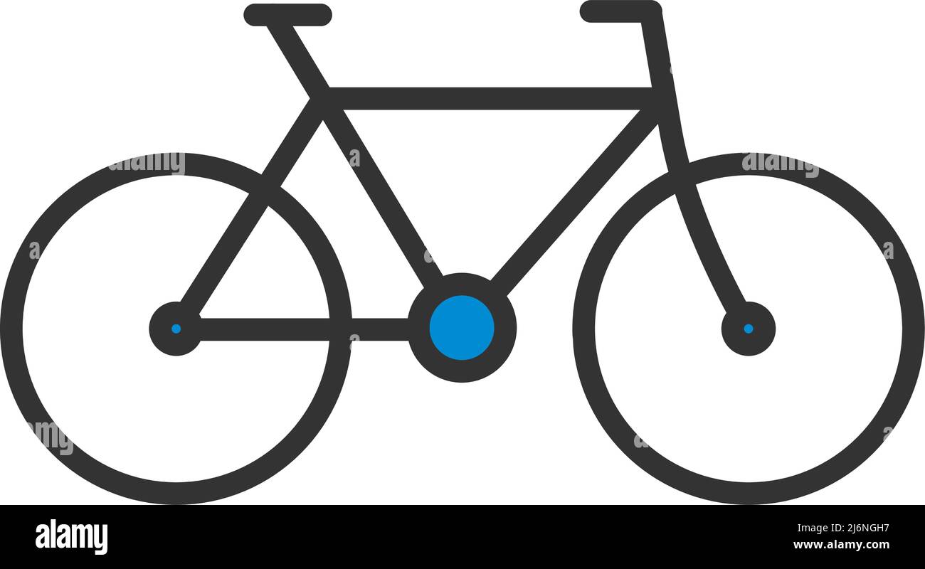 Bike Icon. Editable Bold Outline With Color Fill Design. Vector ...