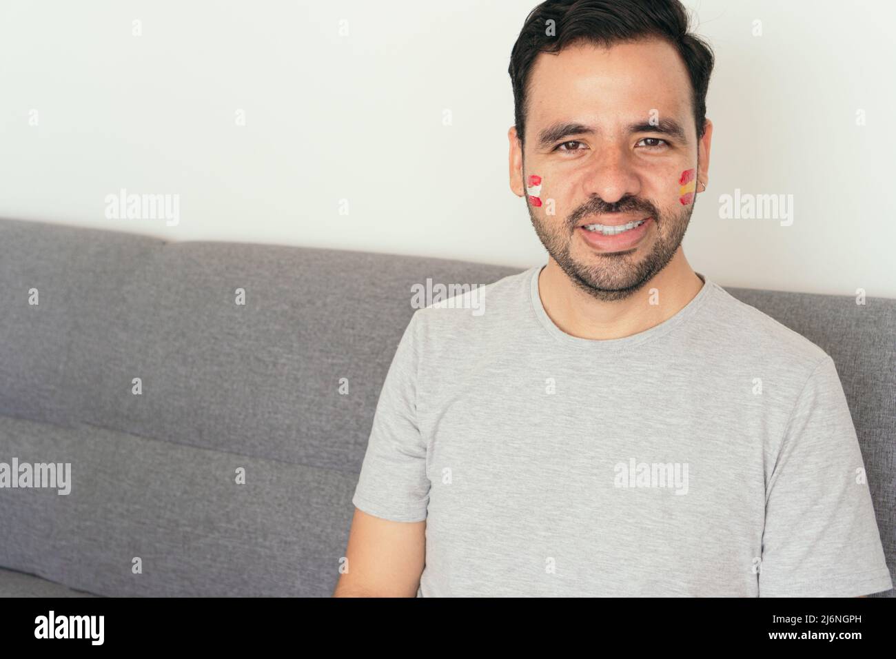 Man ready to cheer their team at the World Cup Stock Photo - Alamy