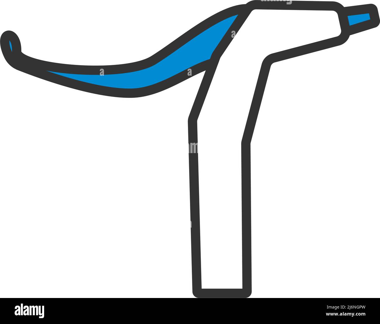 Bike HandleBar Brake Icon. Editable Bold Outline With Color Fill Design ...