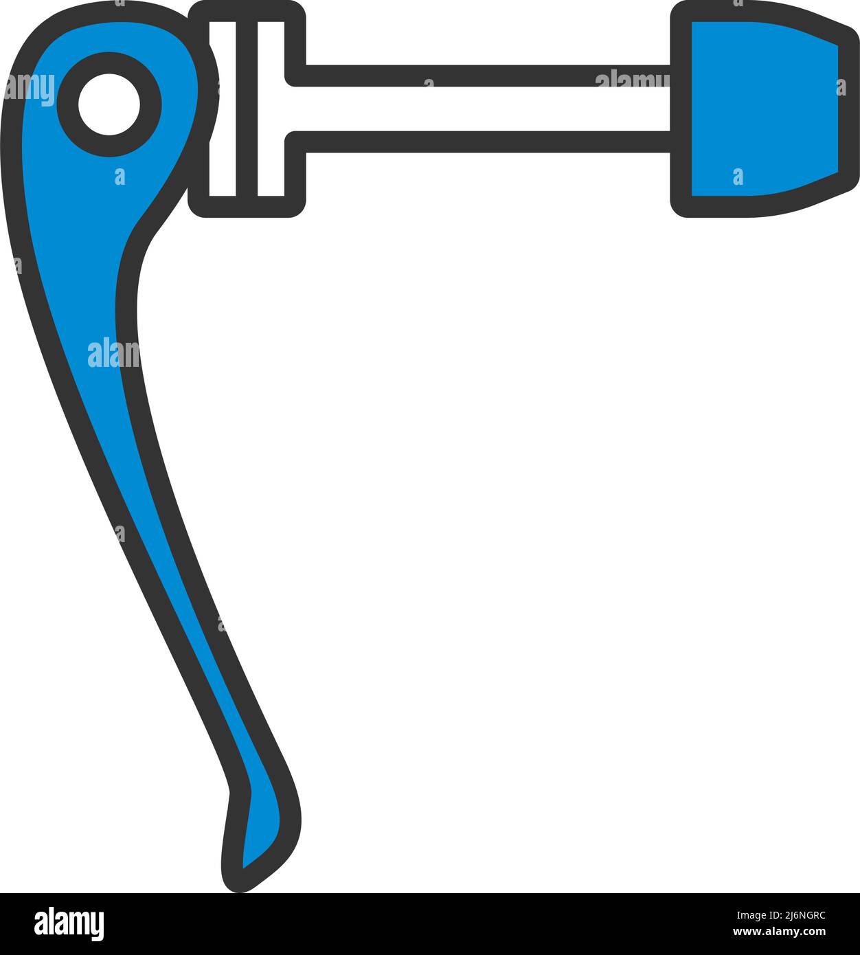 Bike Quick Release Icon. Editable Bold Outline With Color Fill Design ...