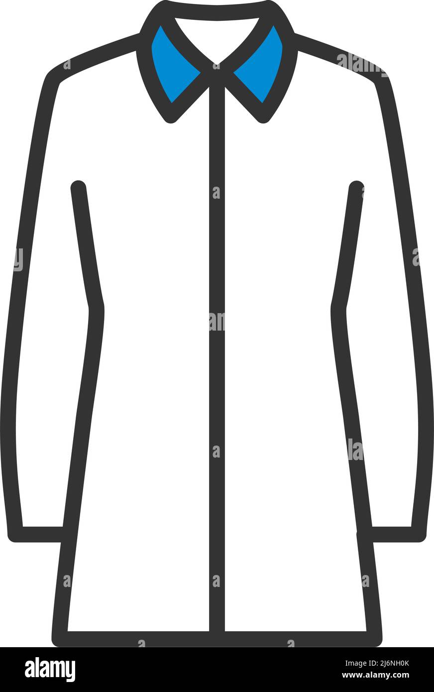 Business Blouse Icon. Editable Bold Outline With Color Fill Design ...