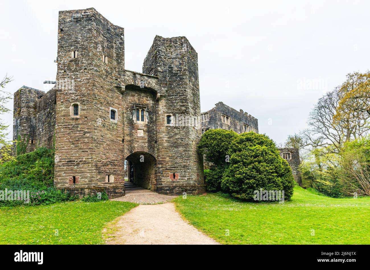 Panorama of Berry Pomeroy Castle, Totnes Devon, England Stock Photo - Alamy