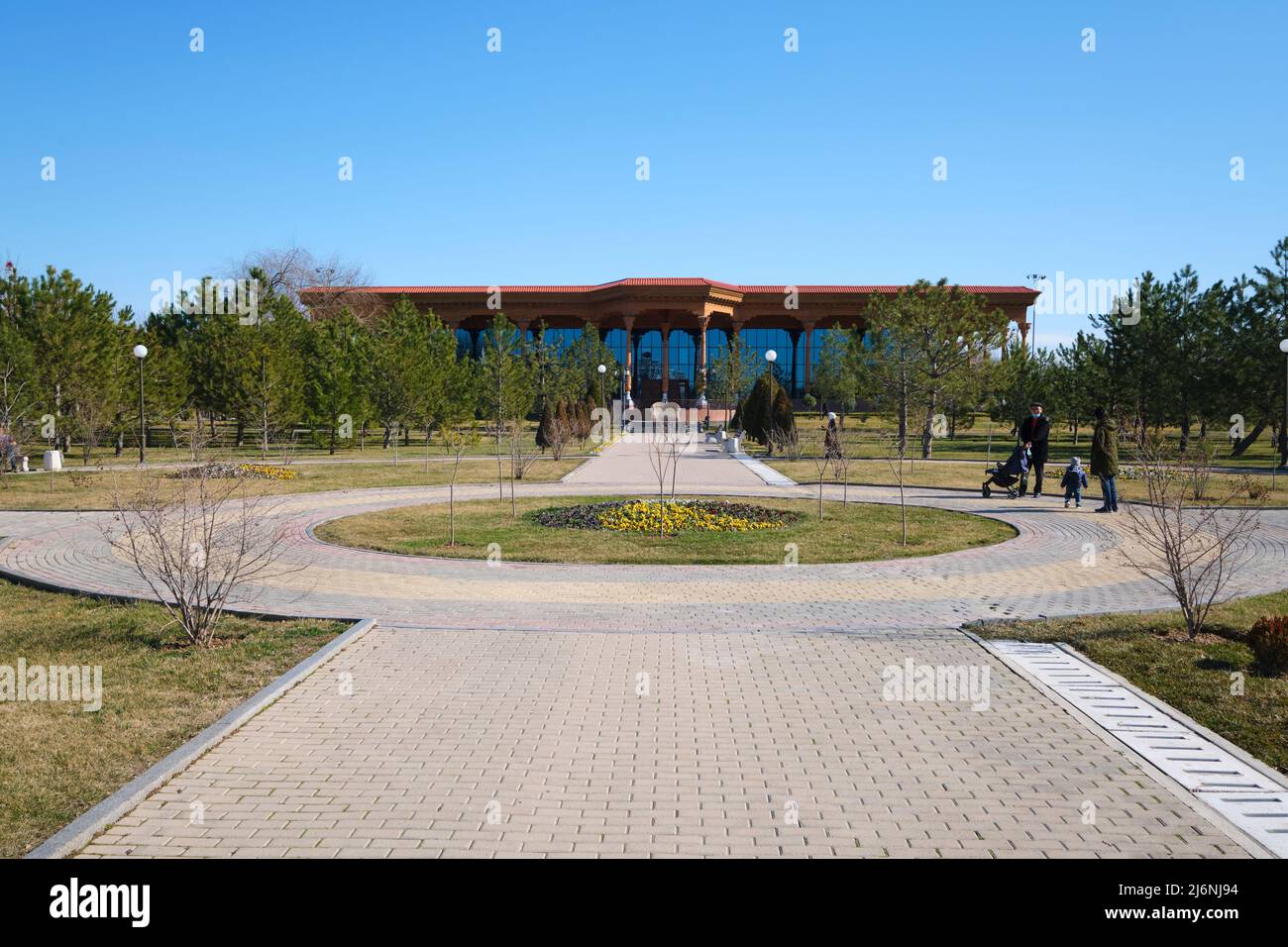 The traditional wood carved columns of the annex history museum for ...