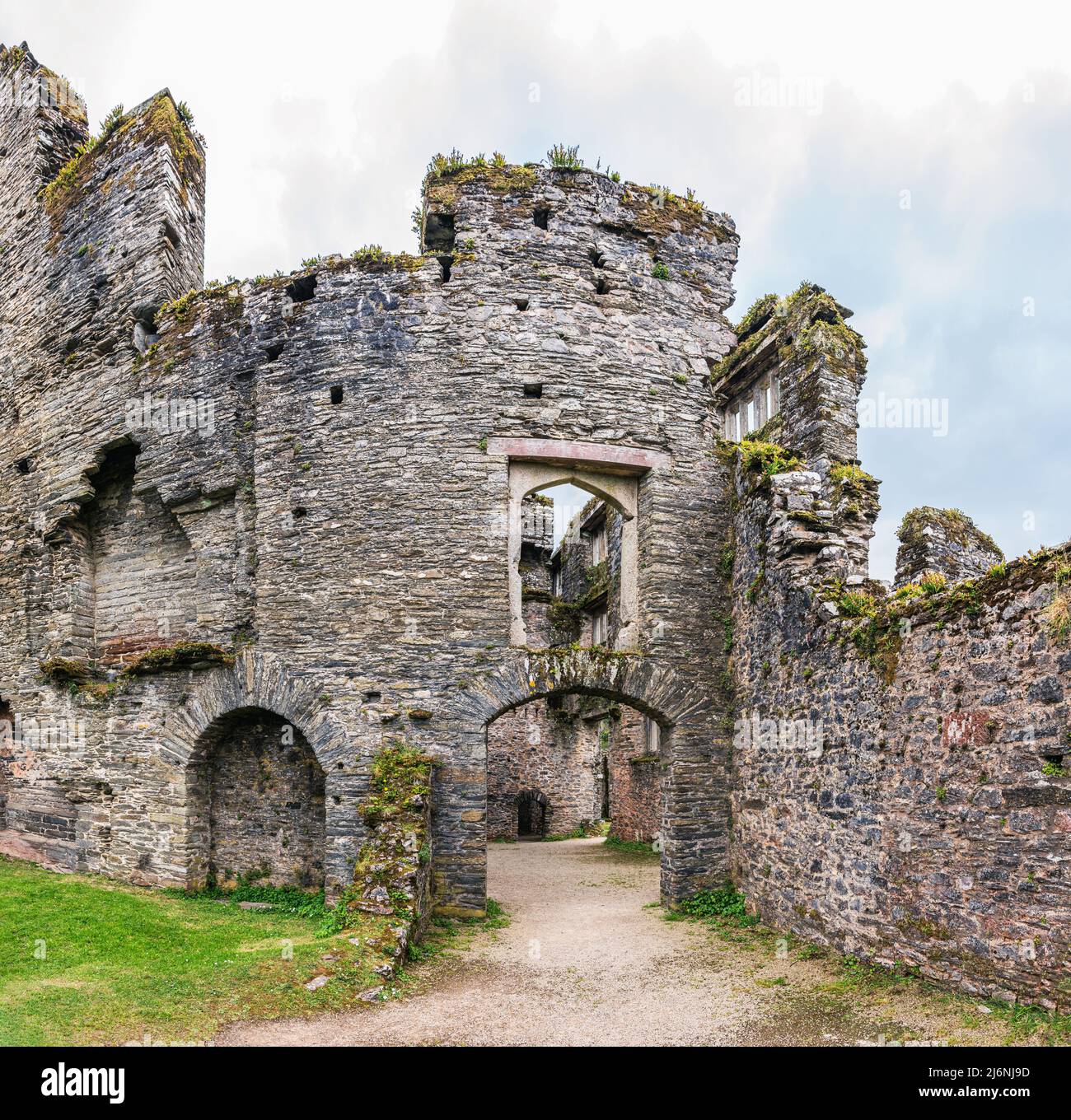 Panorama of Berry Pomeroy Castle, Totnes Devon, England Stock Photo - Alamy