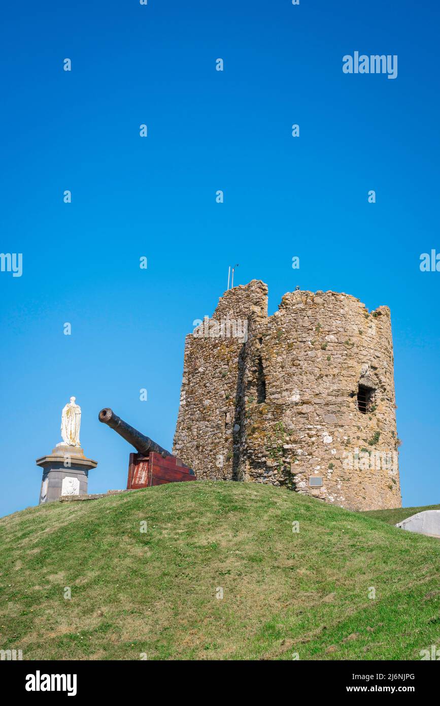 Castle Tenby Pembrokeshire, view in summer of the remains of the 12th ...
