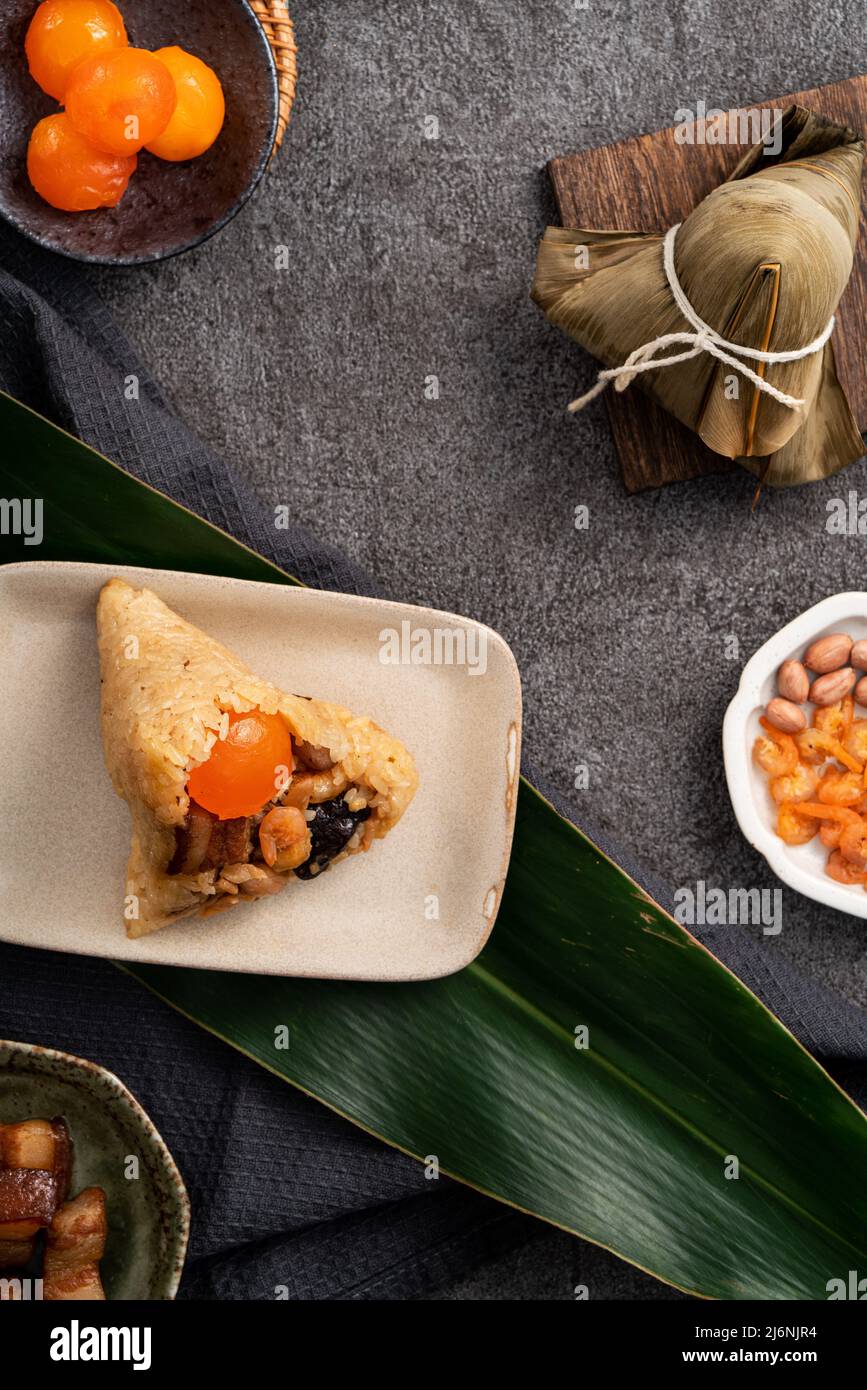Zongzi, rice dumpling for Chinese traditional Dragon Boat Festival ...