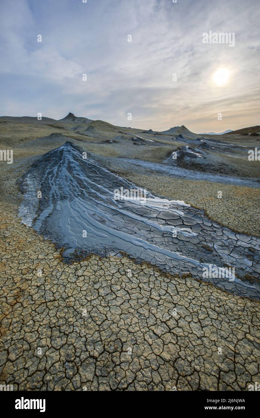 Mud volcanoes in the mountains of Gobustan Stock Photo - Alamy