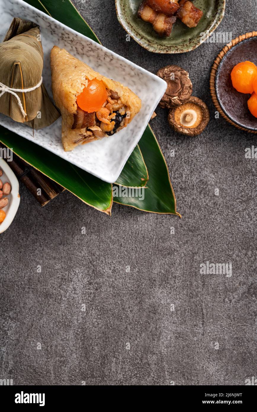 Zongzi, rice dumpling for Chinese traditional Dragon Boat Festival ...