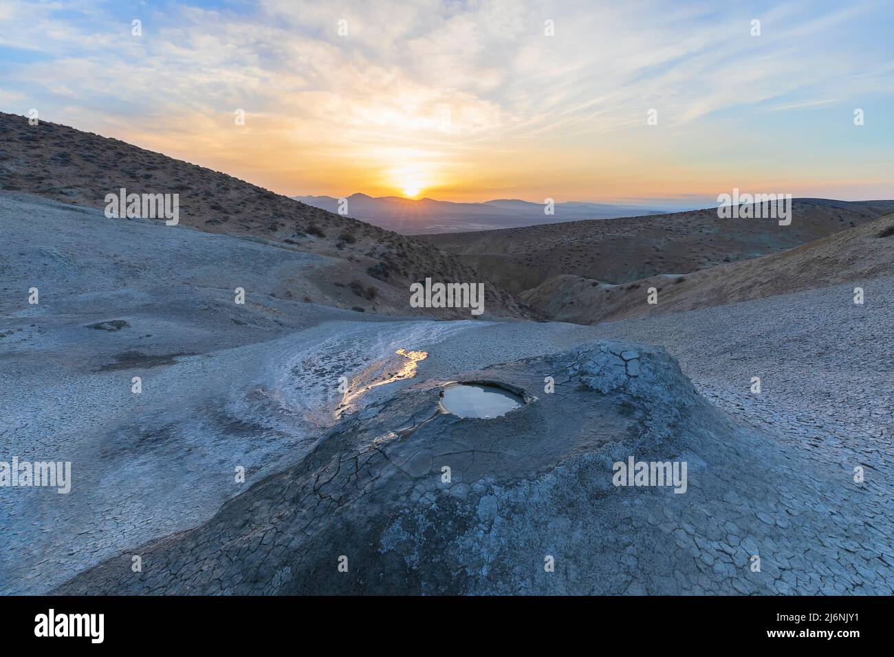 Mud volcanoes in the mountains of Gobustan Stock Photo - Alamy