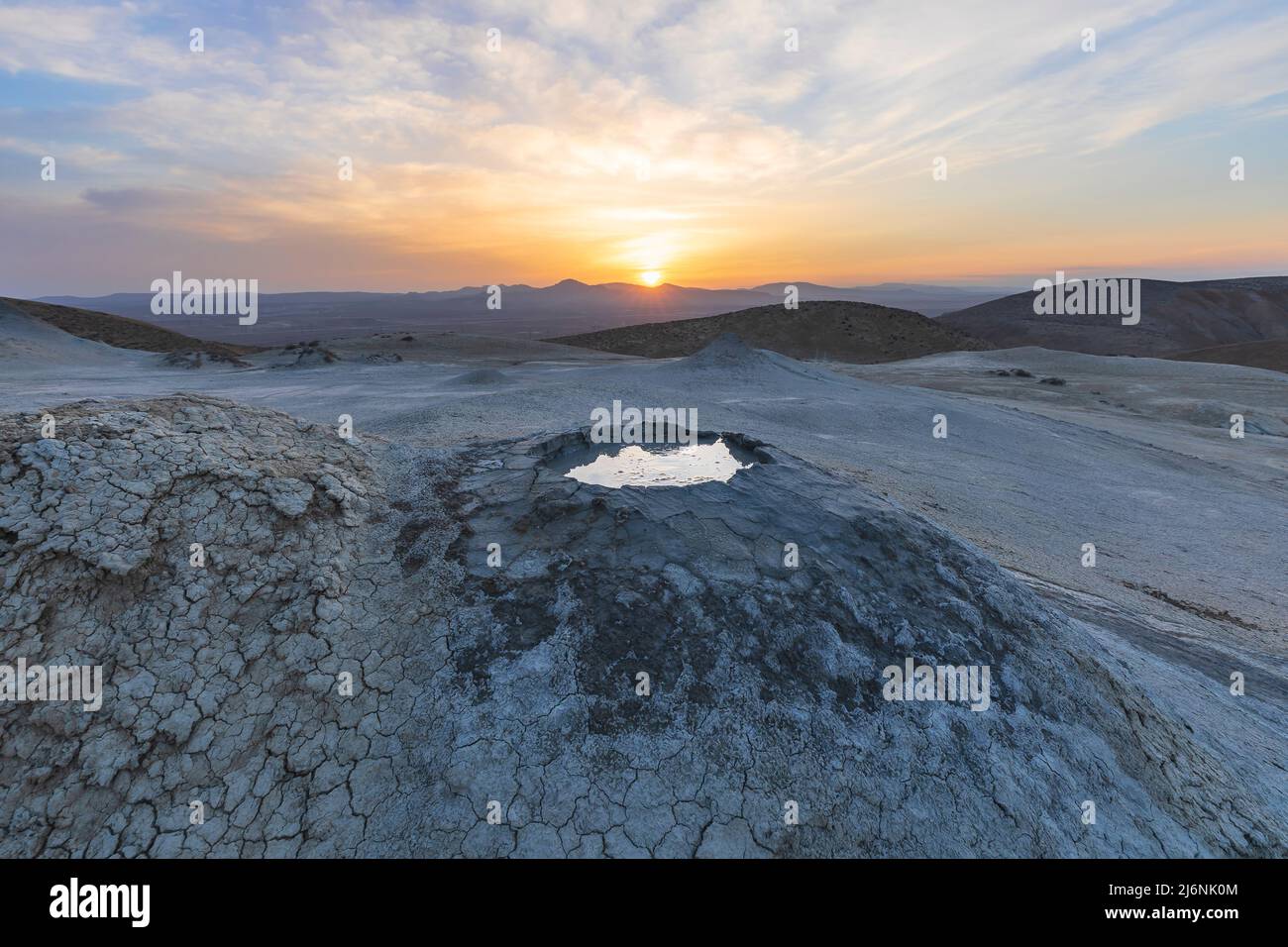 Mud volcanoes in the mountains of Gobustan Stock Photo - Alamy