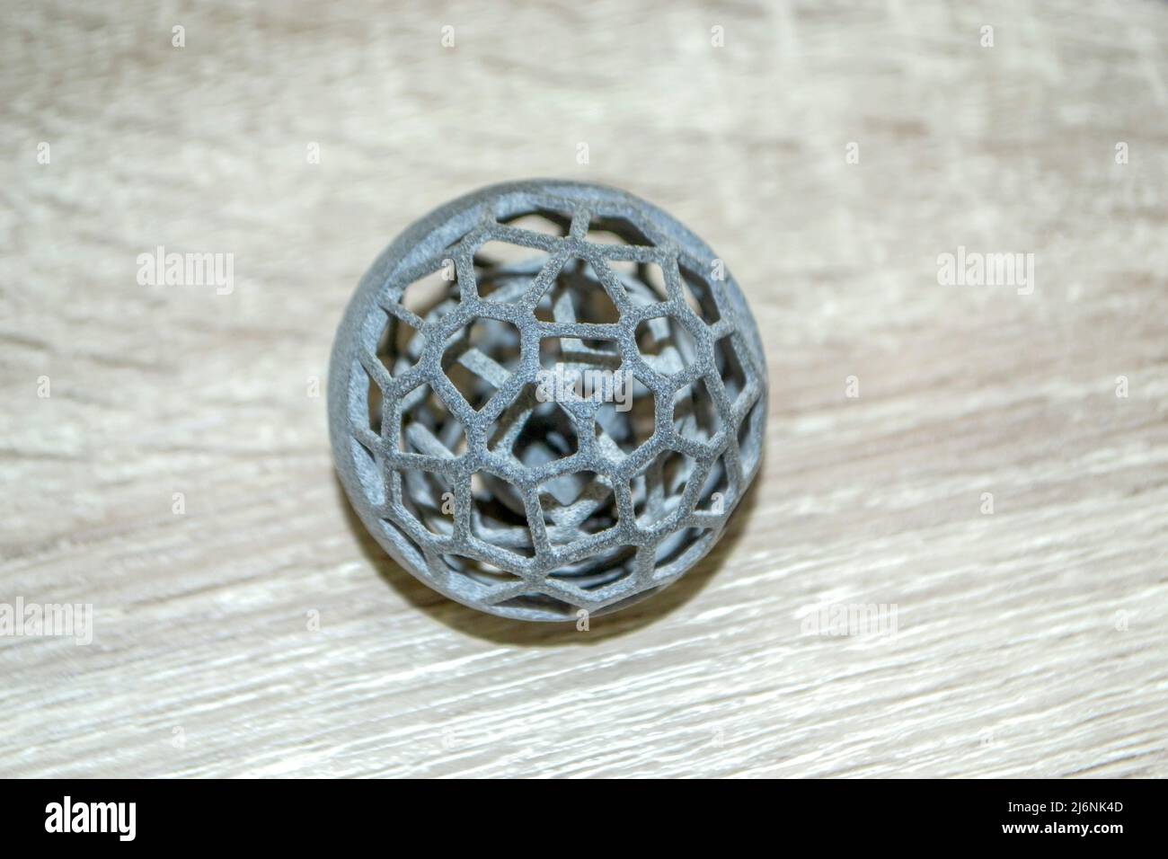 One model black printed on 3D printer. Black object printed on 3D ...