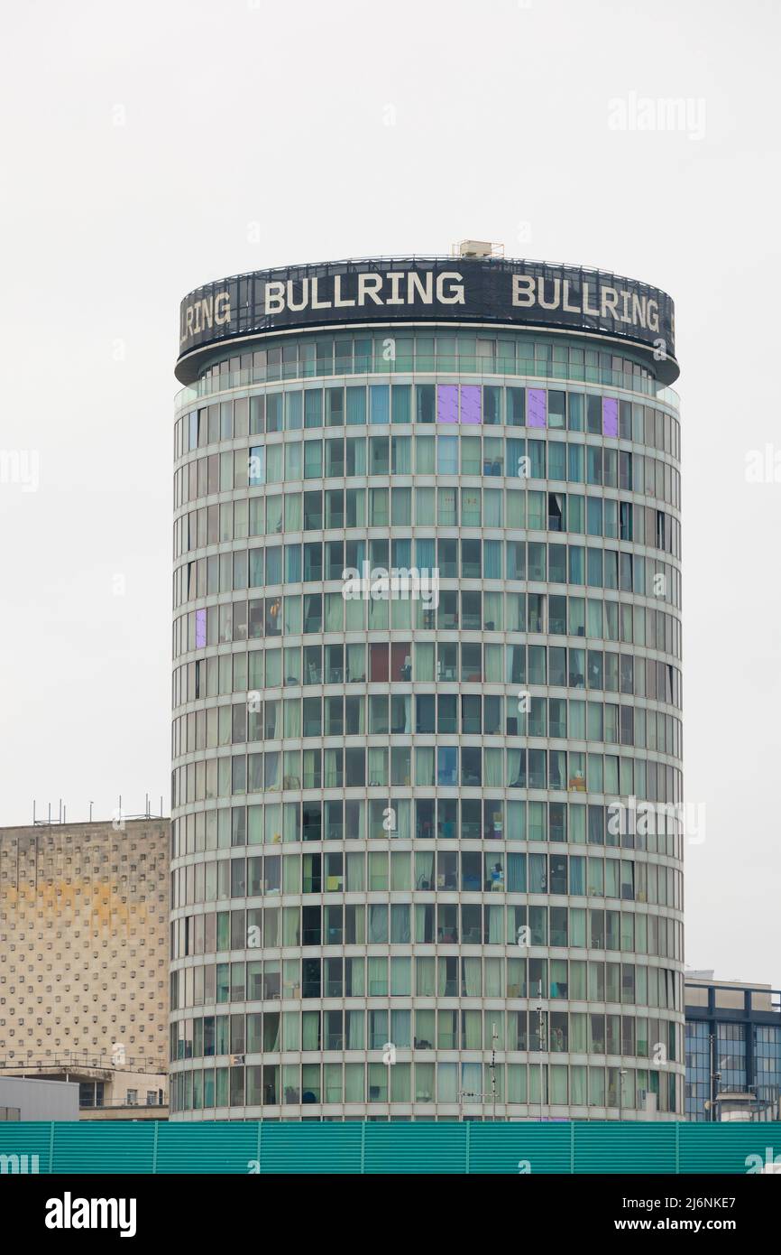 The Birmingham Bullring Rotunda office block tower. Birmingham, West ...