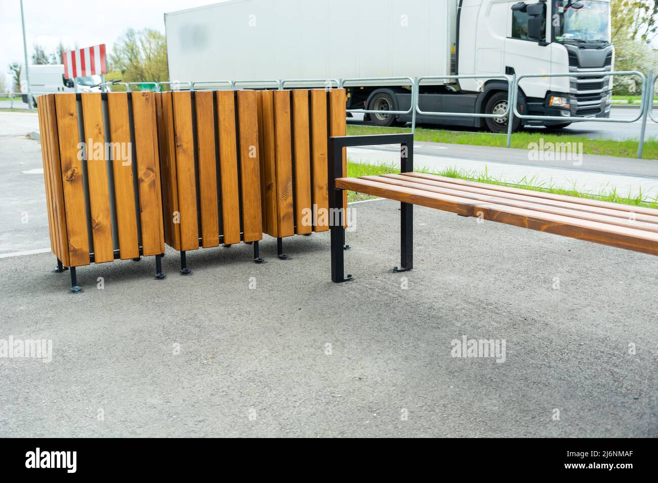 Urban landscape garbage bins hi-res stock photography and images - Alamy