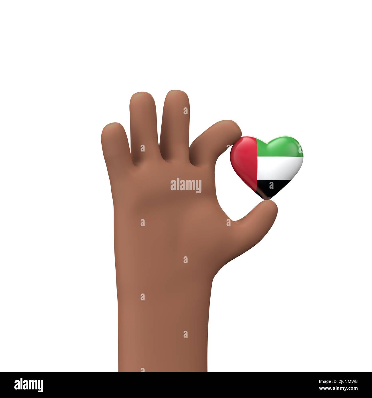 Hand Holding A United Arab Emirates Flag Heart Community Togetherness