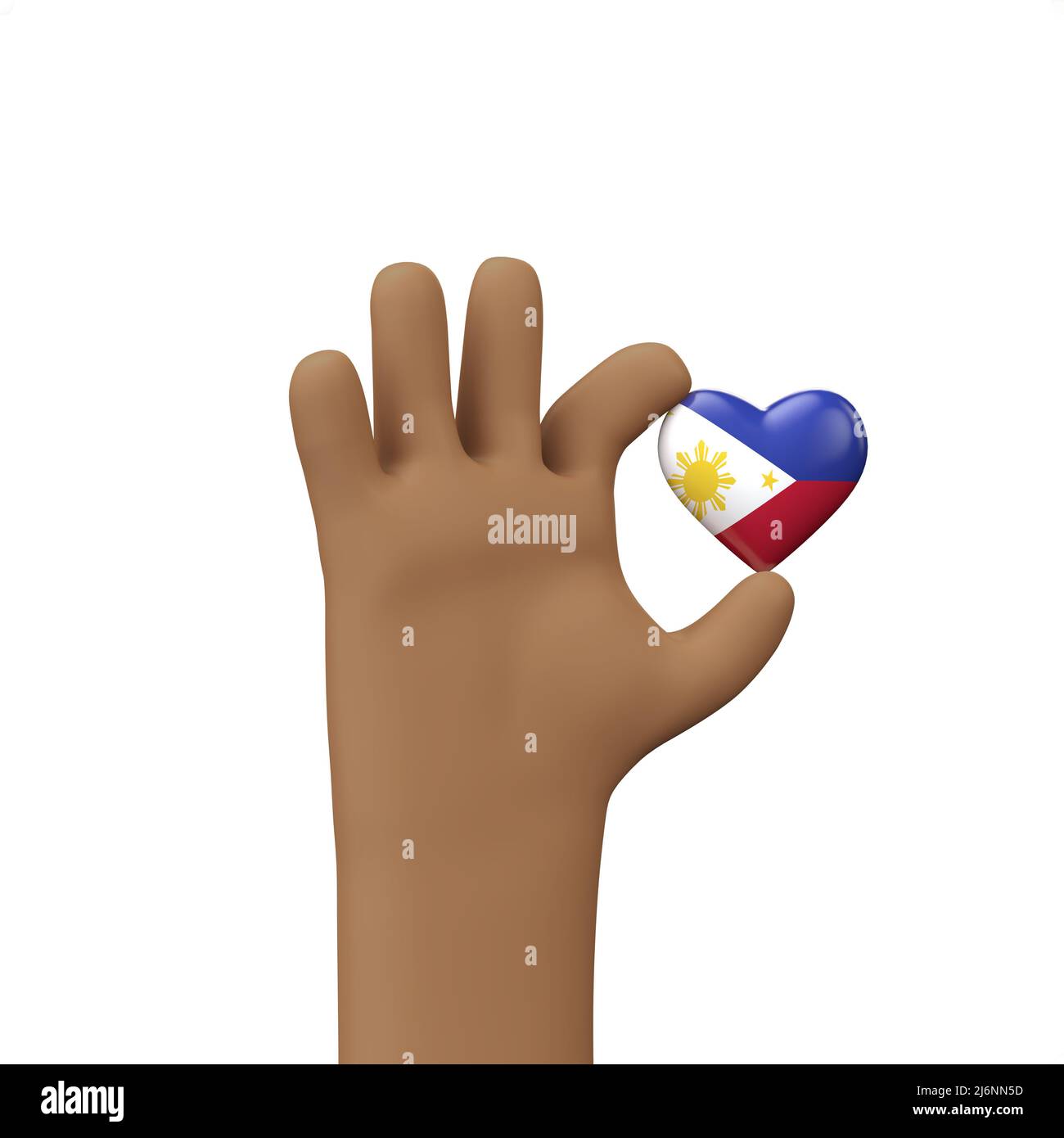 Hand holding a philippines flag heart. Community togetherness concept ...