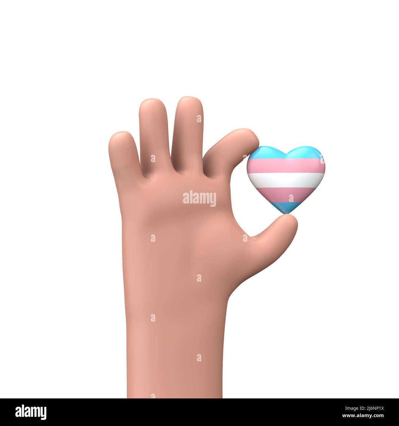 Hand holding a transgender flag heart. Community togetherness concept ...