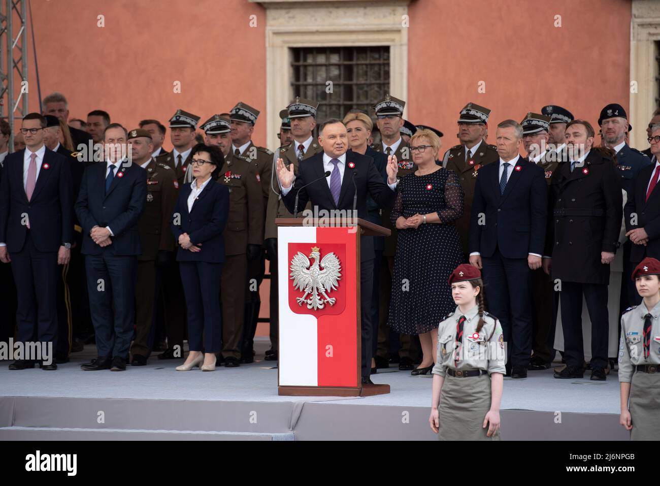 May 3, 2022, Warsaw, Warsaw, Poland: Polish President ANDRZEJ DUDA ...