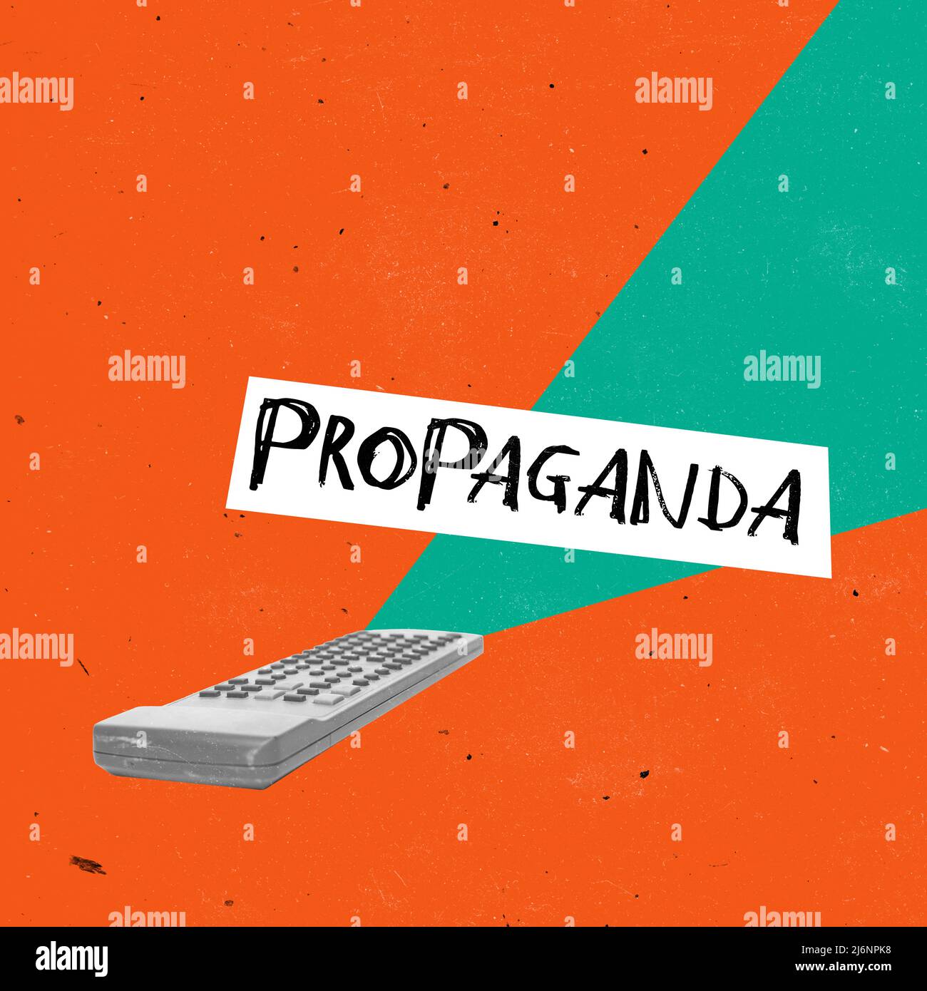 Contemporary art collage. Colorful conceptual image with computer ...