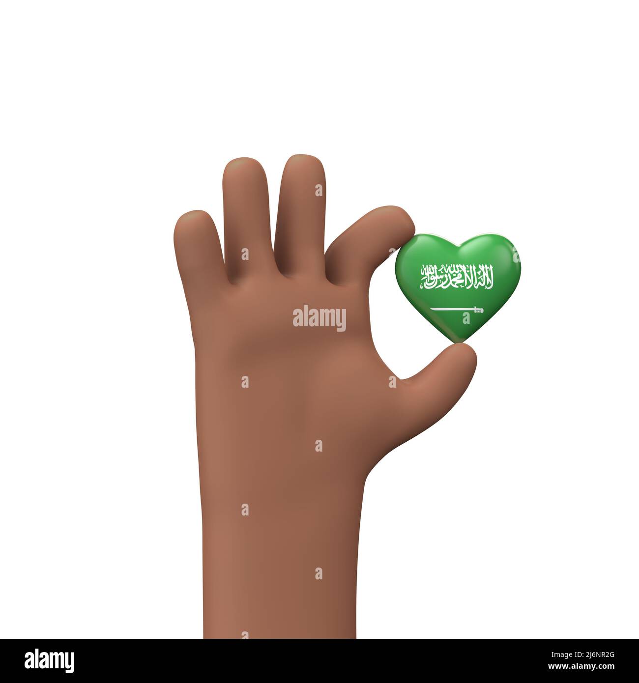 Hand holding a saudi arabia flag heart. Community togetherness concept ...