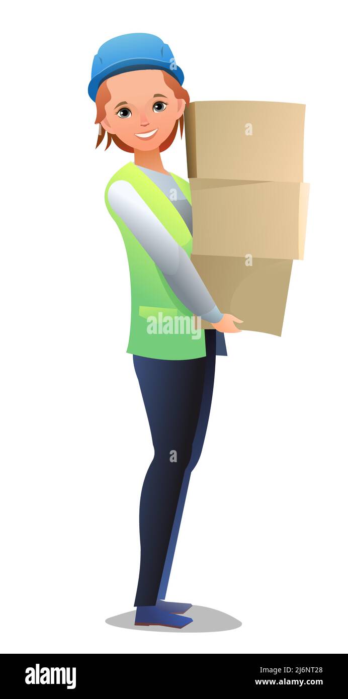 Little girl in overalls. Teen Handyman, locksmith or repairman ...