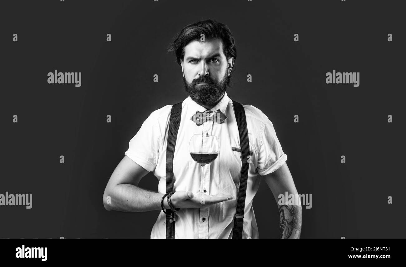 Red suspenders bartender hi-res stock photography and images - Alamy