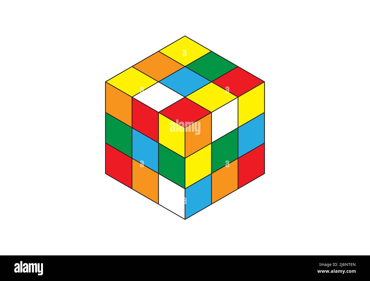 Magic cube puzzle Stock Vector Images - Alamy