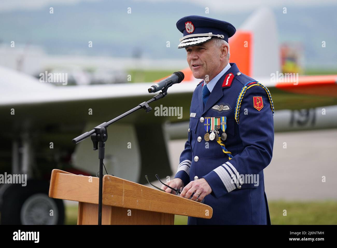 Chief of Defence Forces Lt Gen Sean Clancy speaking during a ceremony ...