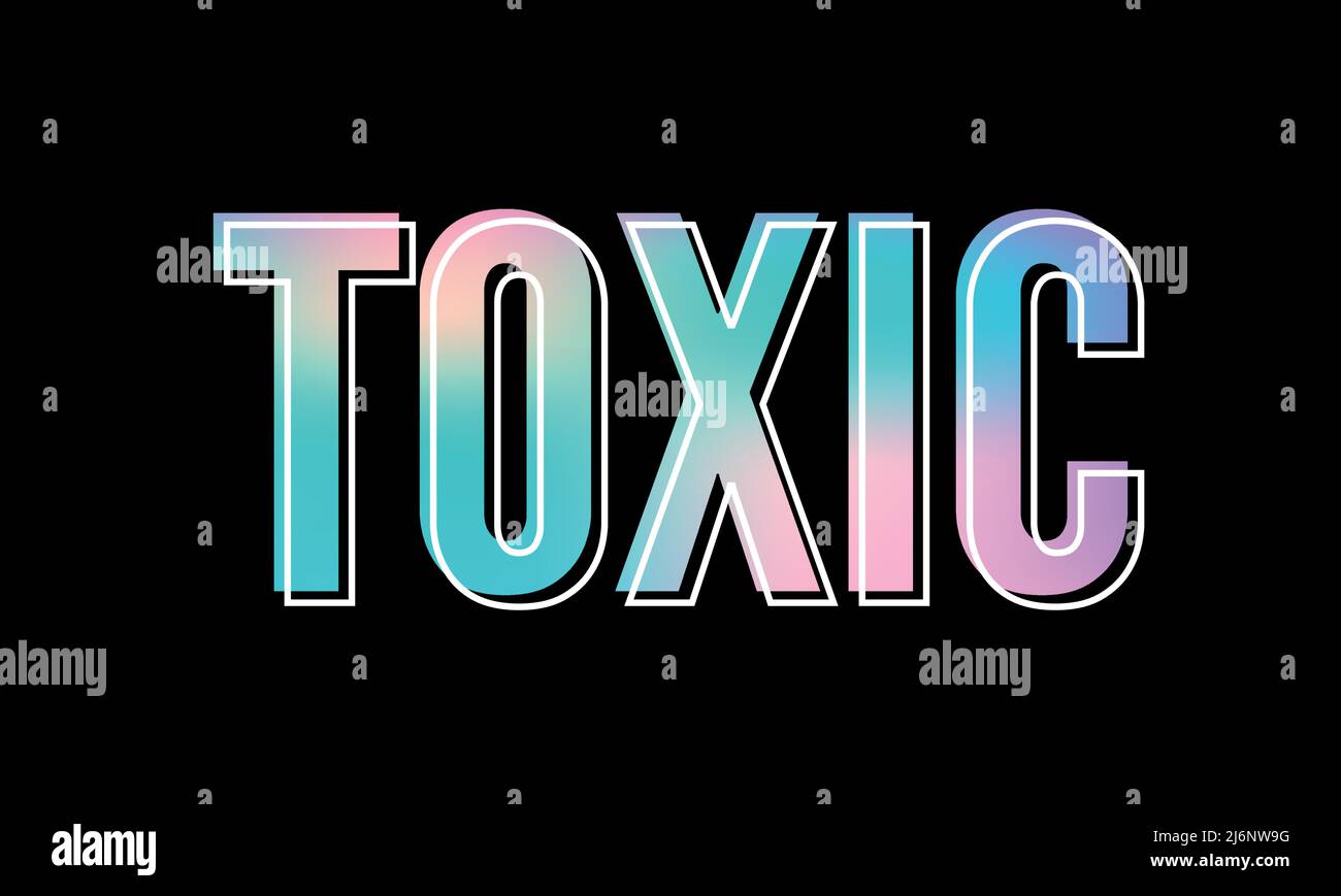 Toxic slogan text with animal skin details vector illustration design ...