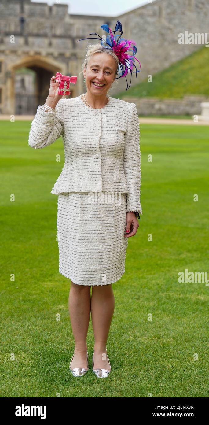 Sarah hope with her mbe (member of the order of the british empire ...