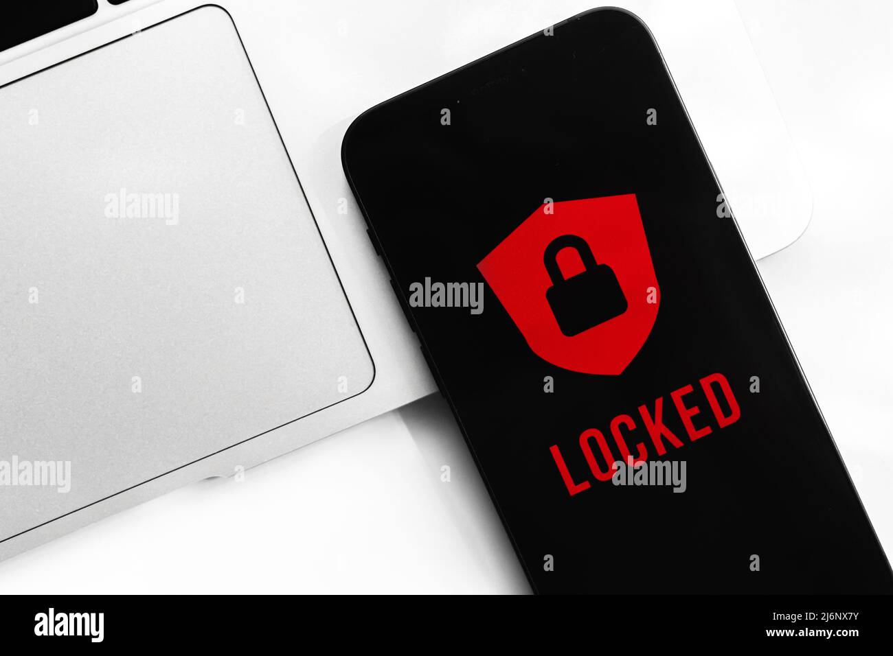 Privacy and security mobile data concept. Smartphone with padlock icon ...