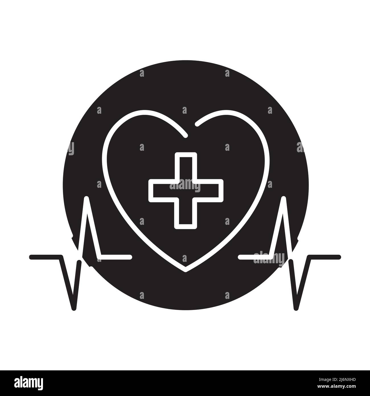 Good health and wellbeing black icon. Corporate social responsibility ...