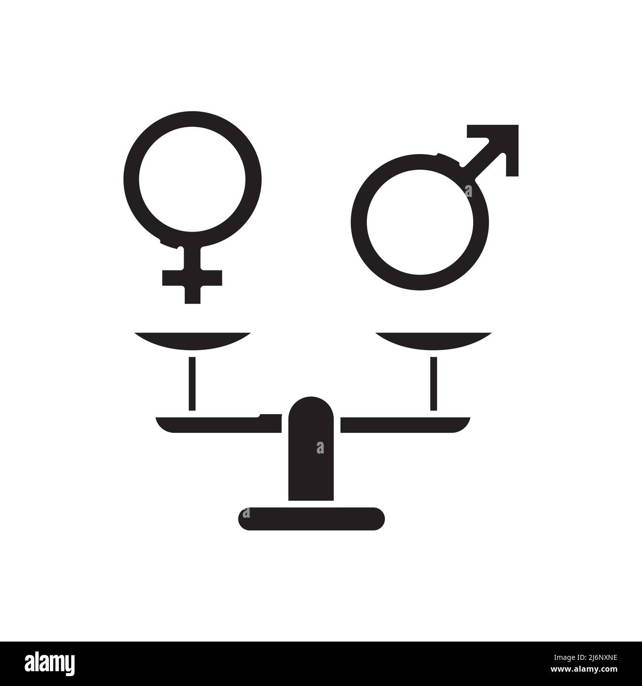 Gender equality color line icon. Women's rights. Corporate social ...