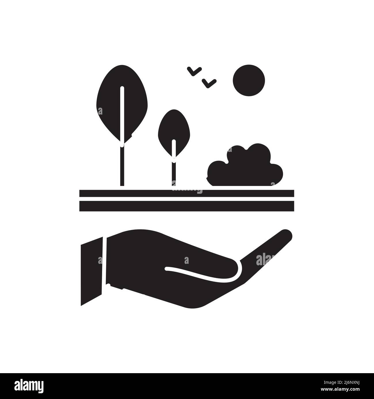 Life on land color icon. Corporate social responsibility. Sustainable ...