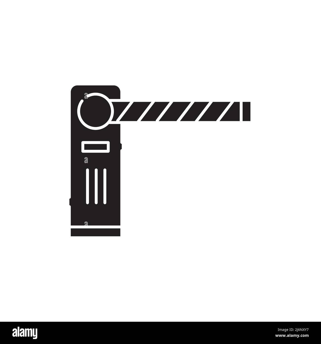 Gate pass the car olor line icon. Pictogram for web page, mobile app ...