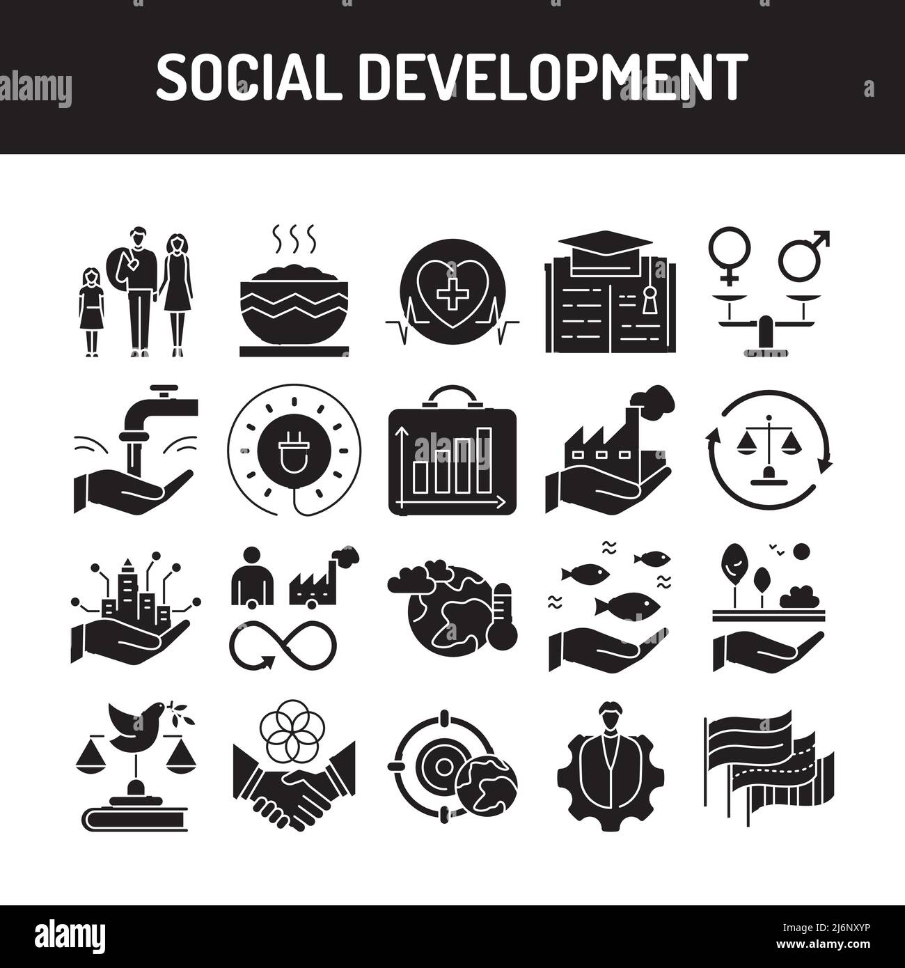 Corporate social responsibility sign. Sustainable Development Goals ...