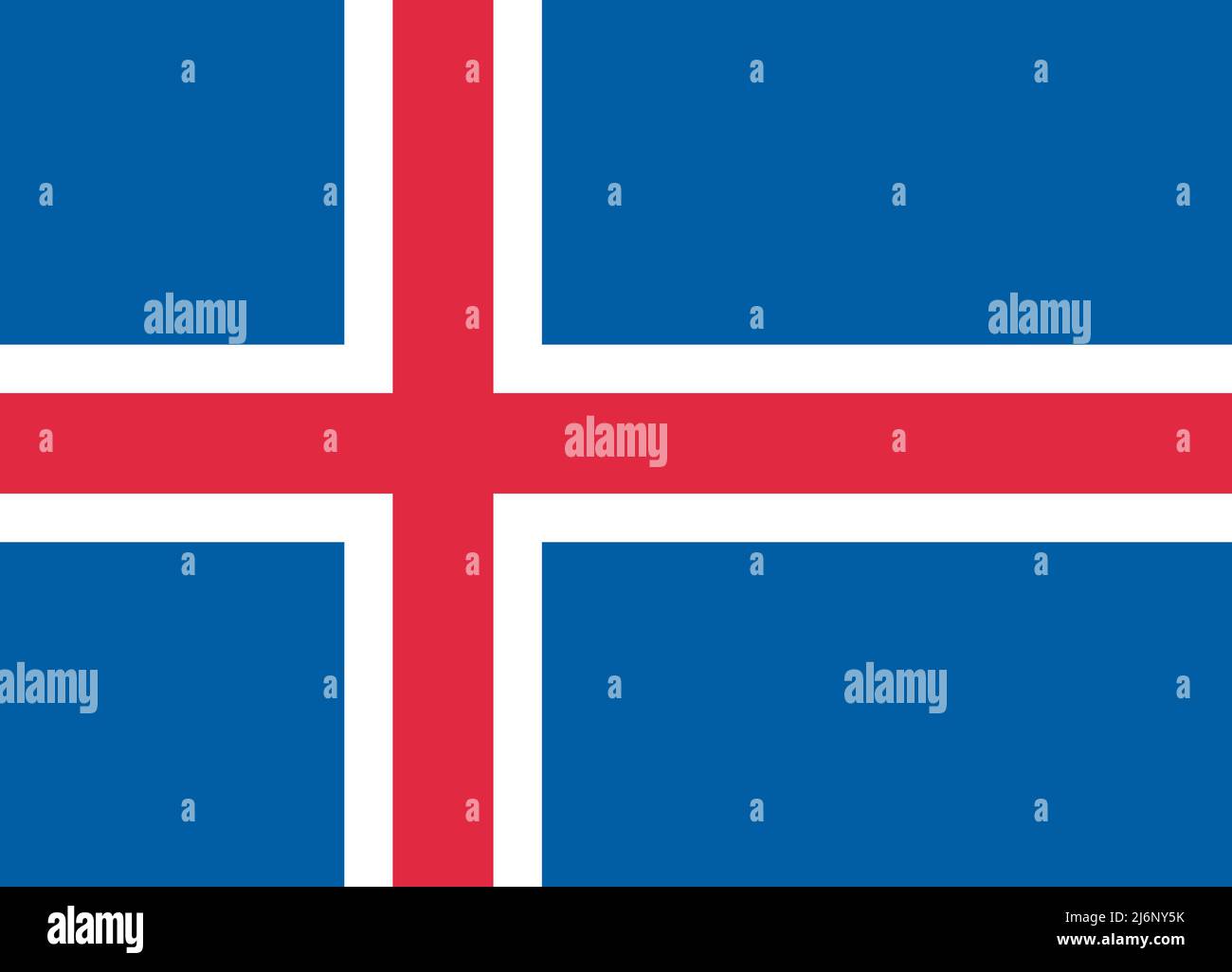 Flag of Iceland. Icelandic national symbol in official colors. Template ...