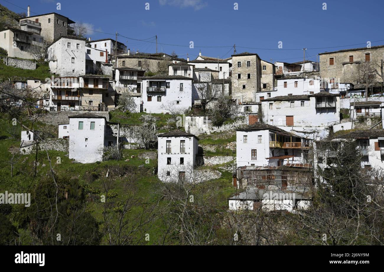 Rural landscape with panoramic view of Kastanitsa a historic ...