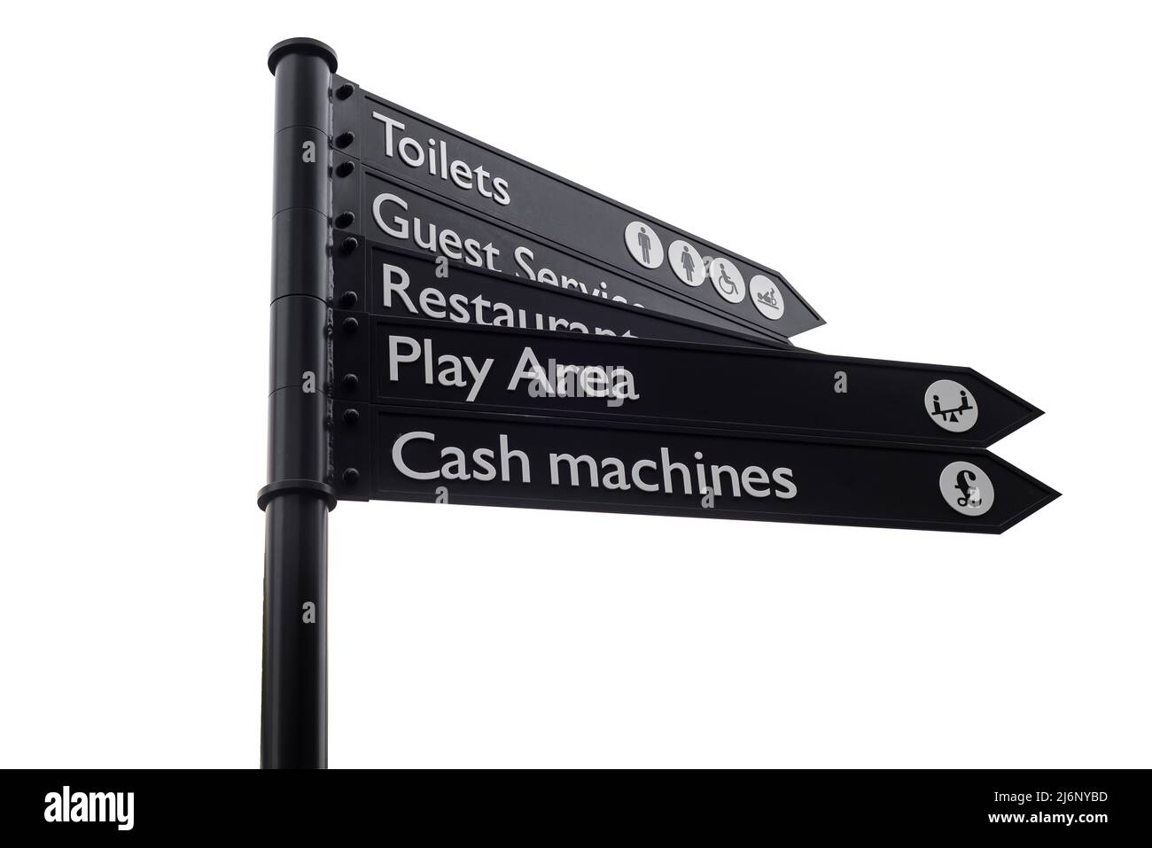 Pedestrian directional signage Cut Out Stock Images & Pictures - Alamy