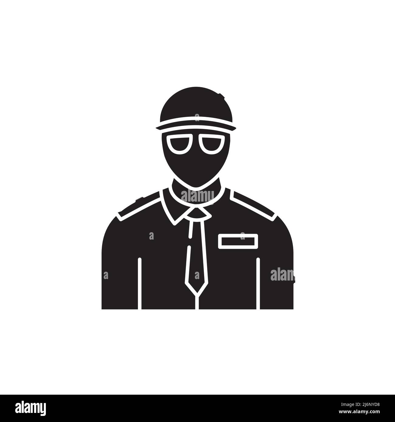 Security guard olor line icon. Pictogram for web page, mobile app ...