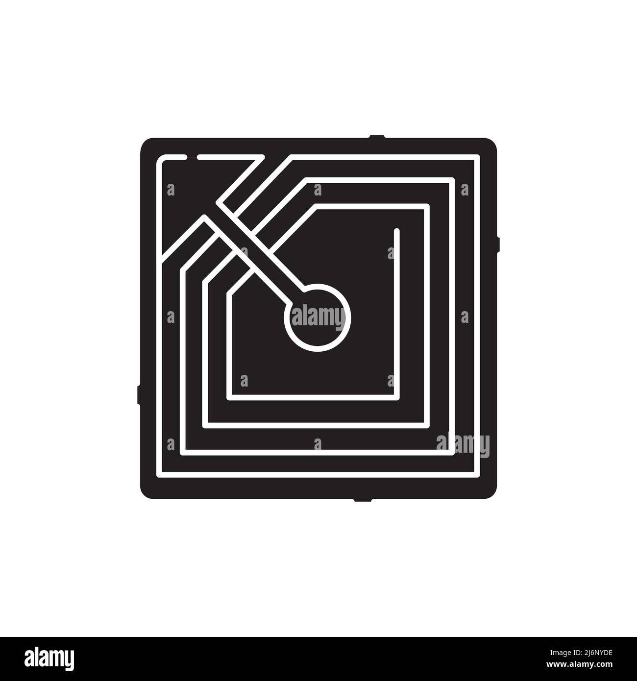 RFID tag olor line icon. Pictogram for web page, mobile app, promo. UI ...