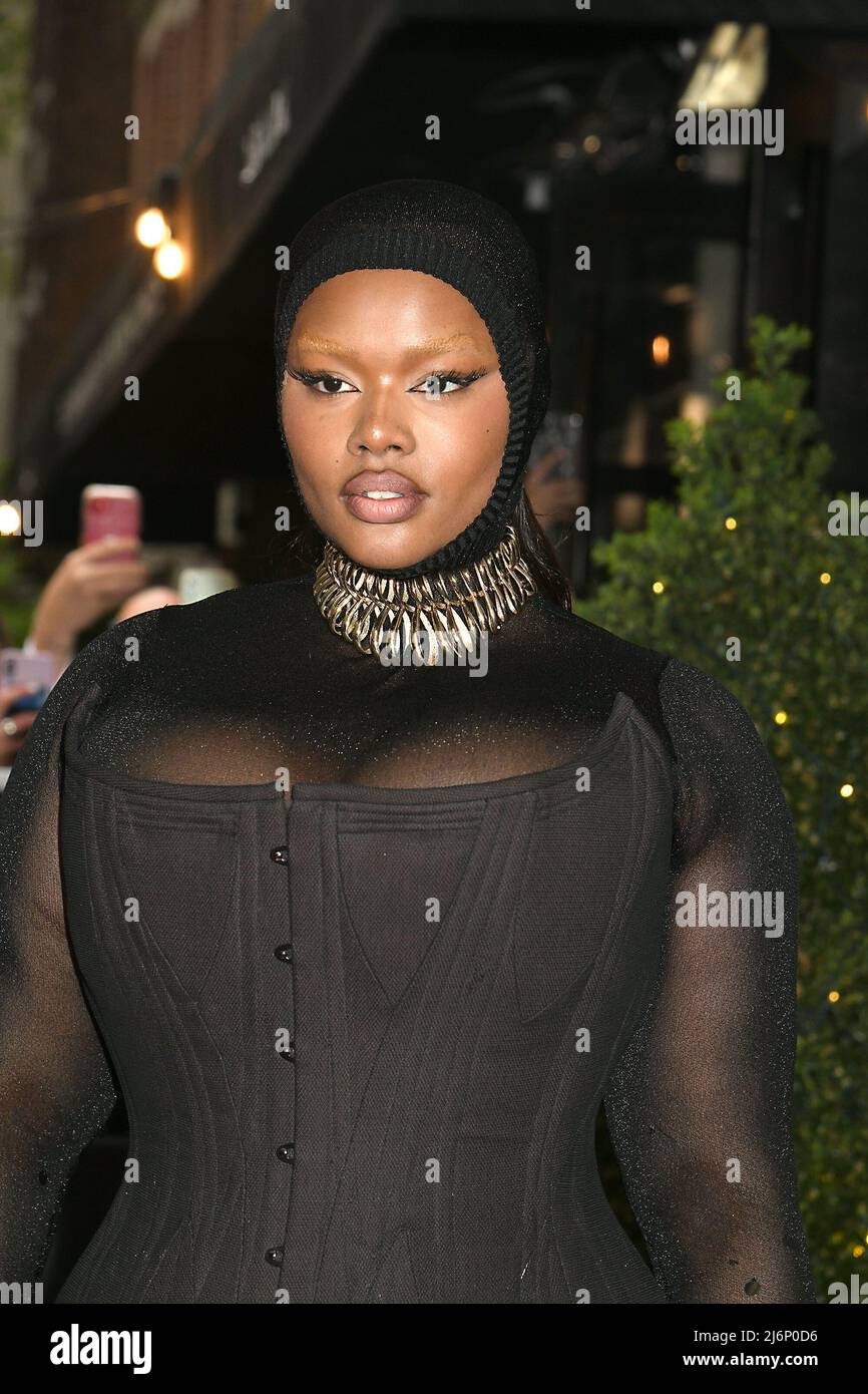 New York, New York, USA. May 2, 2022, Precious poses for photographers ...